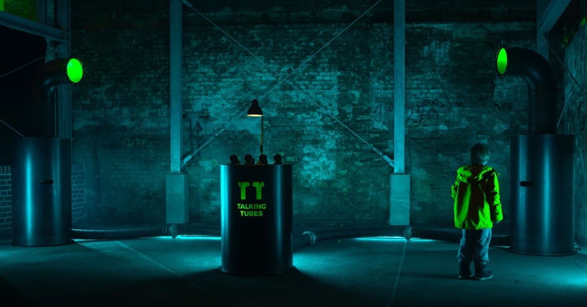 Talking Tubes, an installation by Jean-Remy